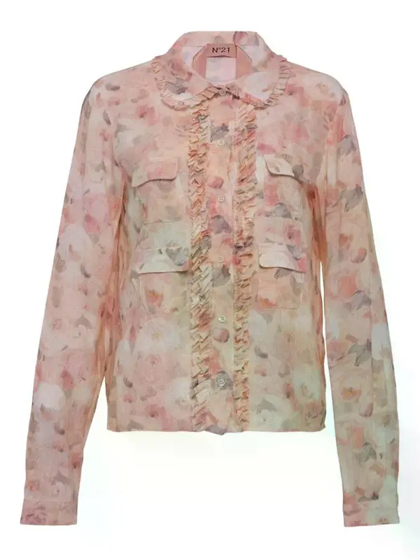 N°21 Floral Ruffled Blouse