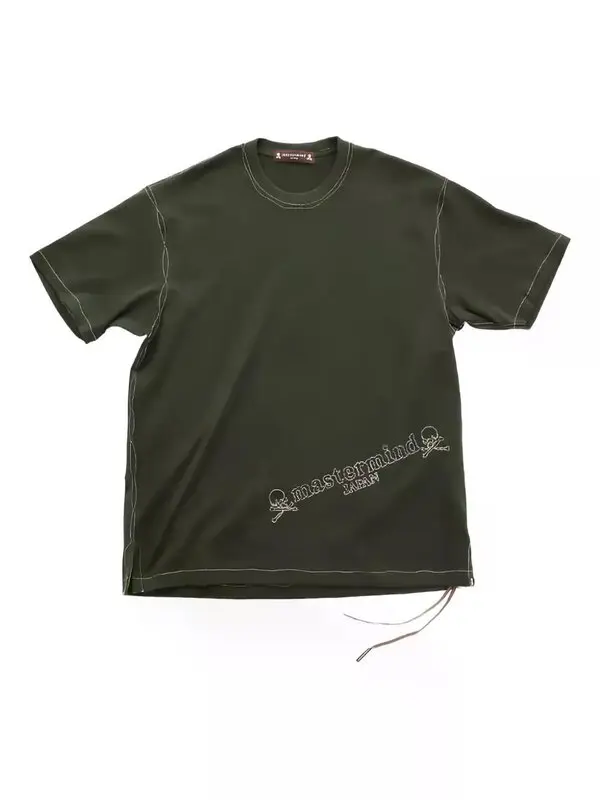 MASTERMIND WORLD Skull-embroidered Short-sleeve T-shirt - Green