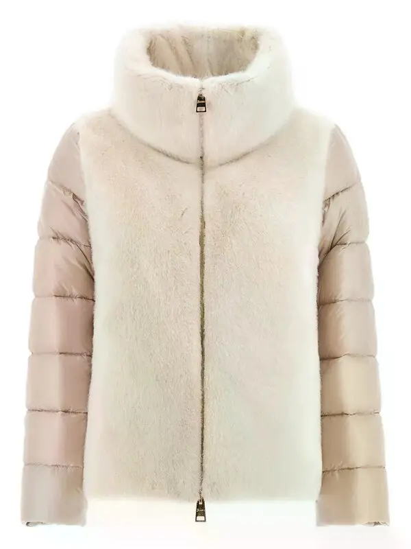 Herno Fur-trimmed Quilted Jacket - Neutrals