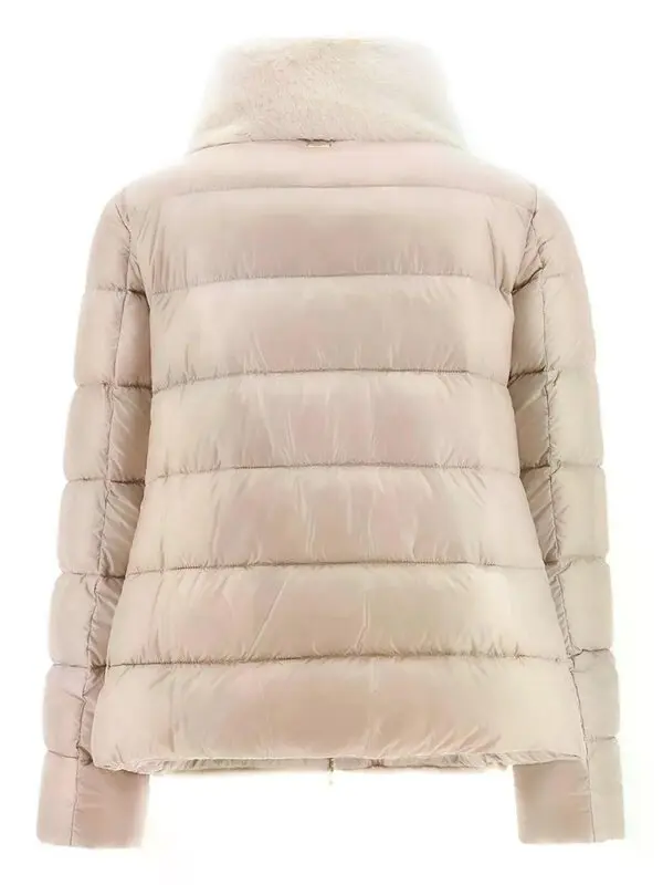 Herno Fur-trimmed Quilted Jacket - Neutrals