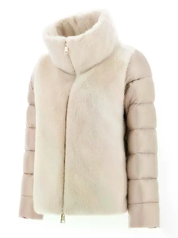 Herno Fur-trimmed Quilted Jacket - Neutrals