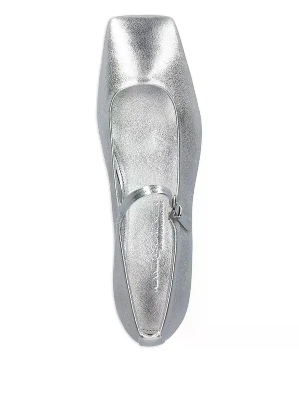 KENNEL&SCHMENGER Buckle-strap Square-toe Ballet Flats