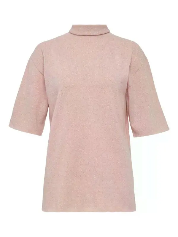 JIL SANDER Mock-neck Cashmere T-shirt