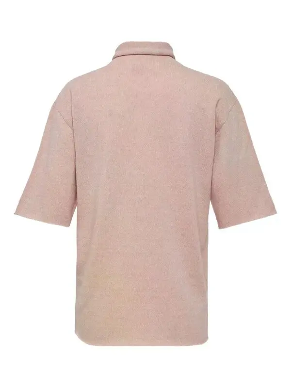 JIL SANDER Mock-neck Cashmere T-shirt