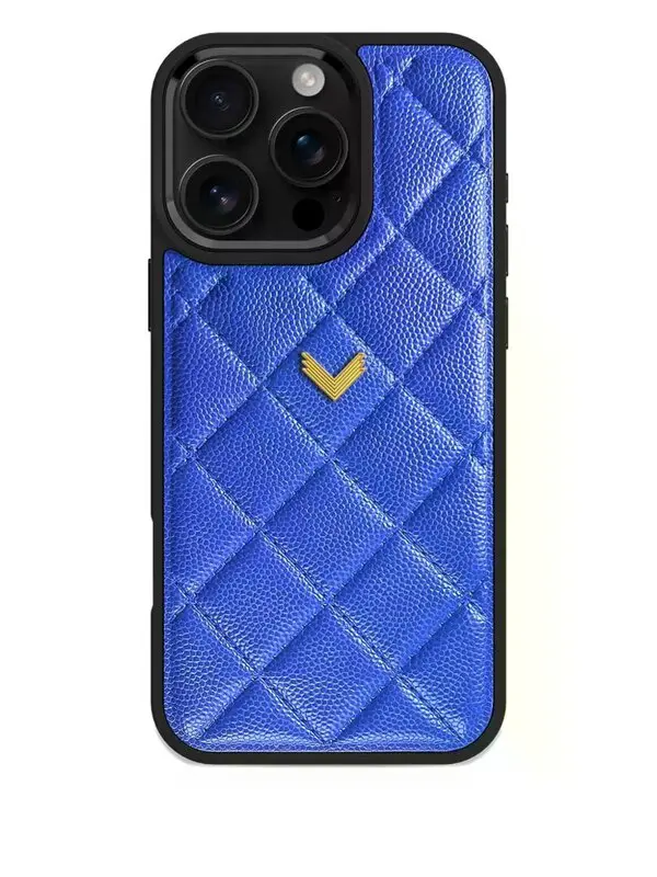 VELANTE Quilted Iphone 16 Pro Case - Blue