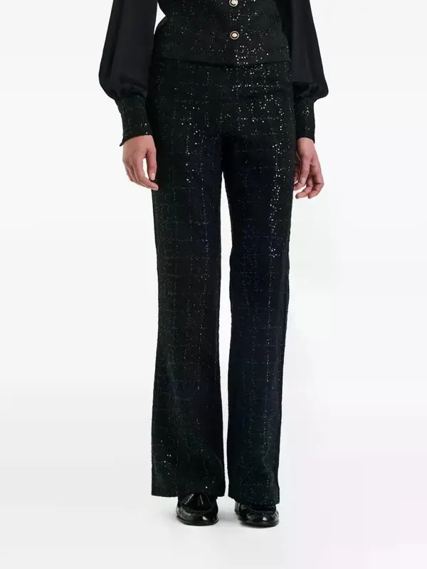 WEILL Tweed Trousers With Sequin Embellishments