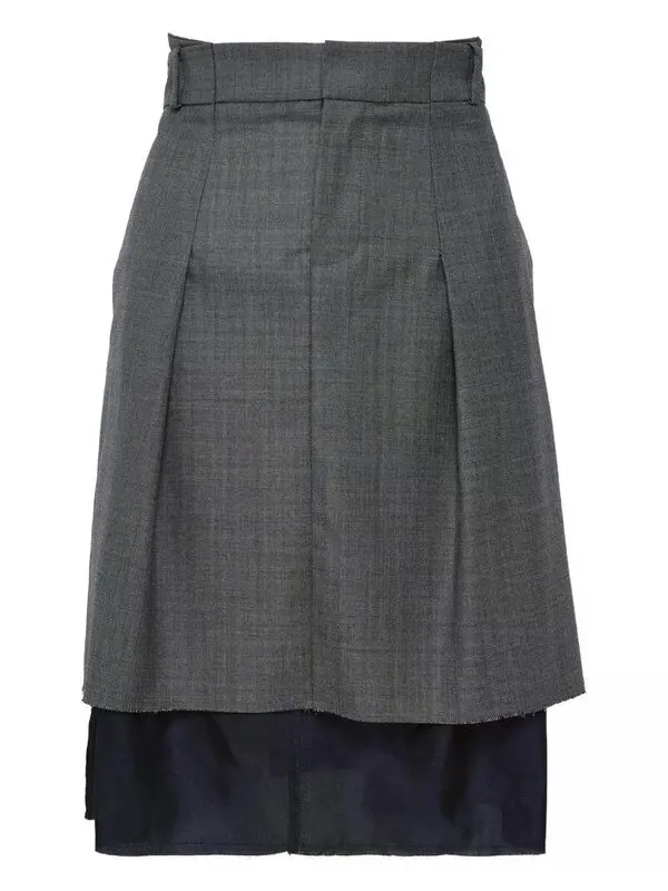 SONIA CARRASCO Pleated High-waist Skirt