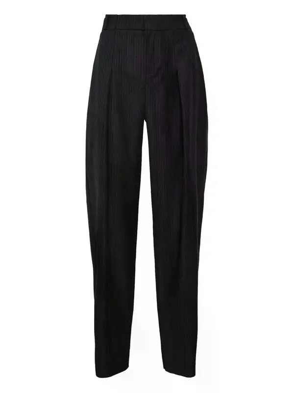 SONIA CARRASCO Pinstripe Pleated Trousers