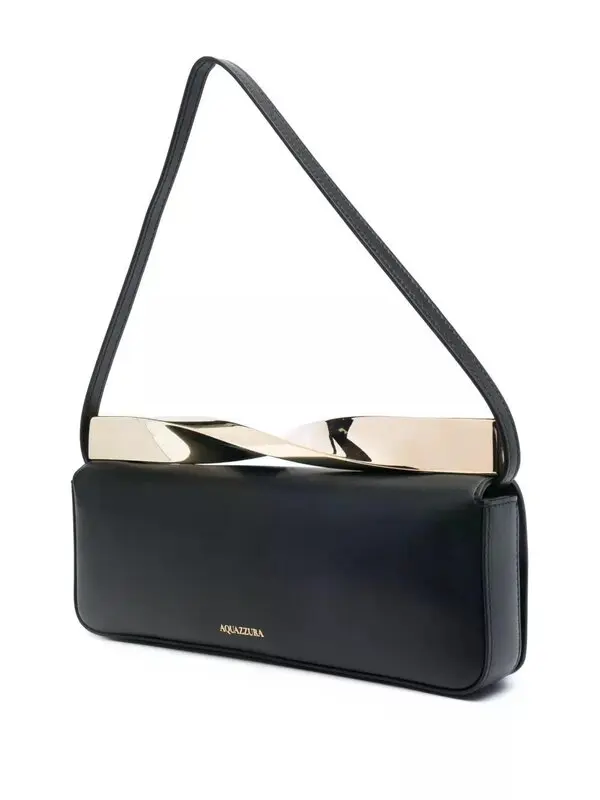 AQUAZZURA Twist Leather Shoulder Bag