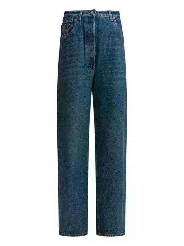 Prada Logo-plaque Straight Leg Jeans