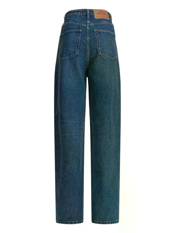 Prada Logo-plaque Straight Leg Jeans