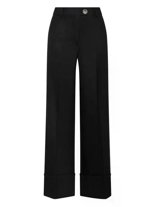 Malìparmi Button-fastening Trousers With Cuffed Hems