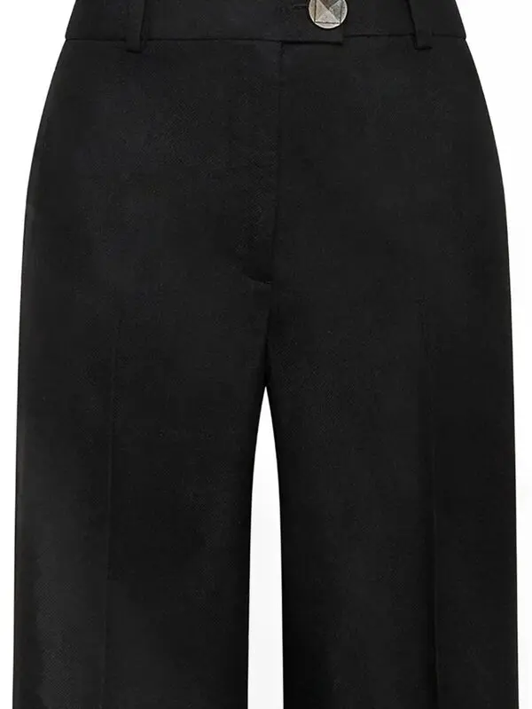 Malìparmi Button-fastening Trousers With Cuffed Hems