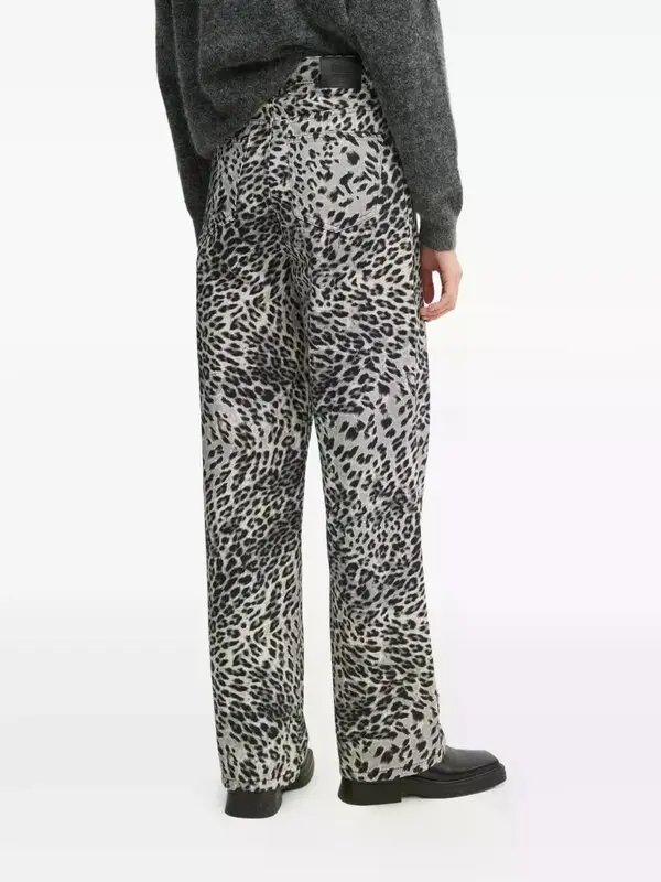 GESTUZ Leora Leopard Print Jeans