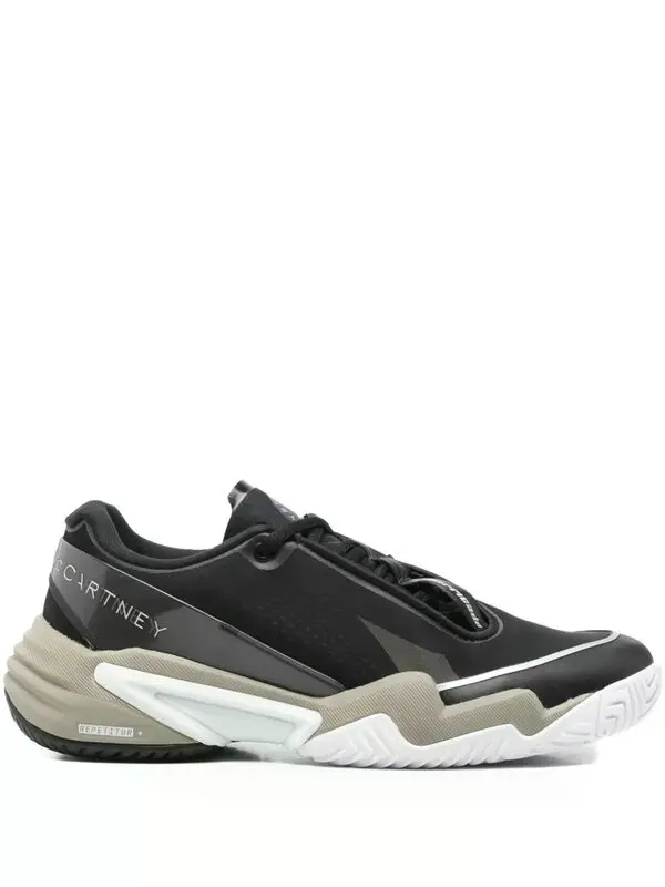Adidas By Stella McCartney Barricade Leather Sneakers - Black