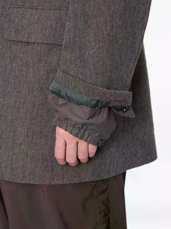 Kolor Herringbone Double-breasted Coat