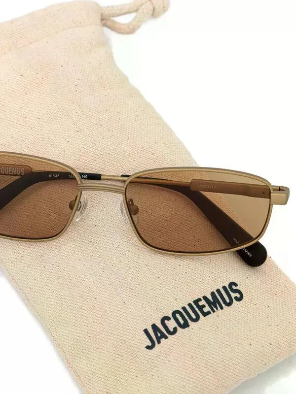 Jacquemus Rectangle-frame Sunglasses - Brown