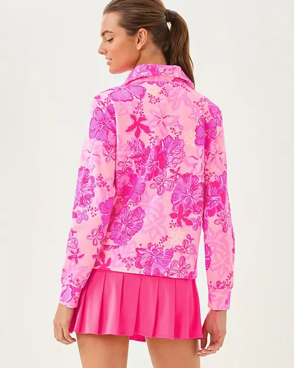 LILLY PULITZER Upf 50+ Eleni Zip-up Jacket - Parigi Pink Supporting Squad