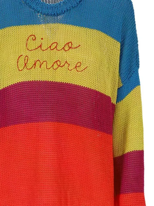Giada Benincasa Striped Knit Top - Red