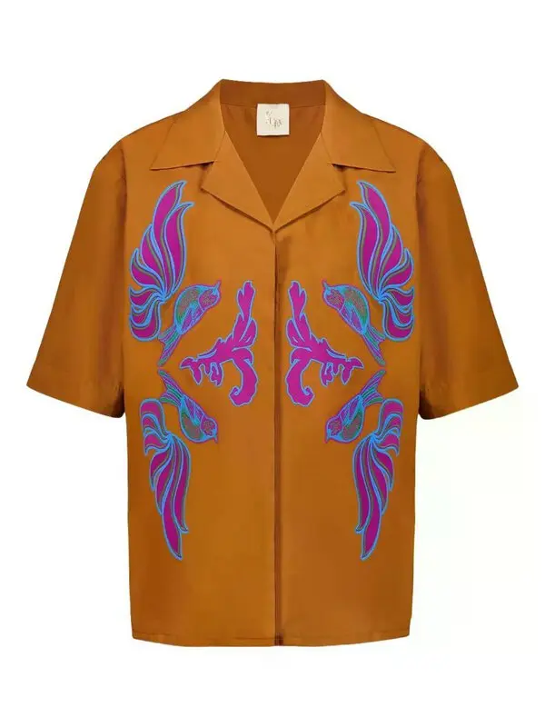 PAULA Embroidered Short-sleeve Shirt