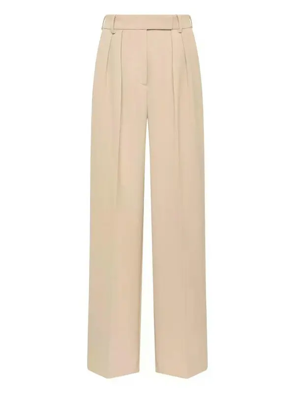 Malìparmi Pleated Straight-leg Trousers - Neutrals