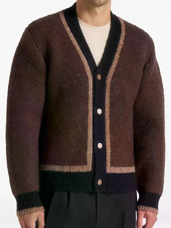 Manière De Voir Contrast-detail Knit Cardigan