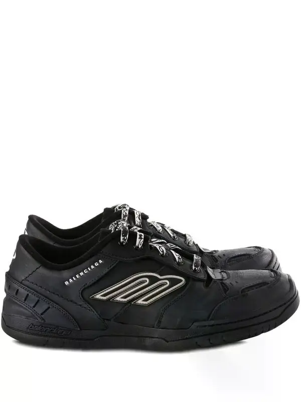 Balenciaga Hamptons Worn-out Sneakers - Black