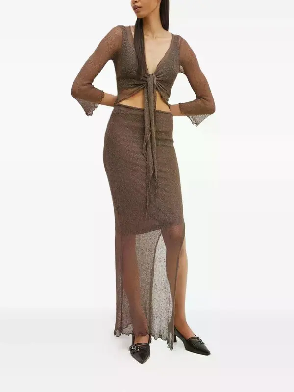 RÉSUMÉ Tie-front Cardigan And Skirt Set