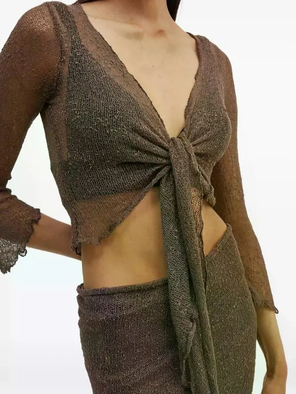 RÉSUMÉ Tie-front Cardigan And Skirt Set
