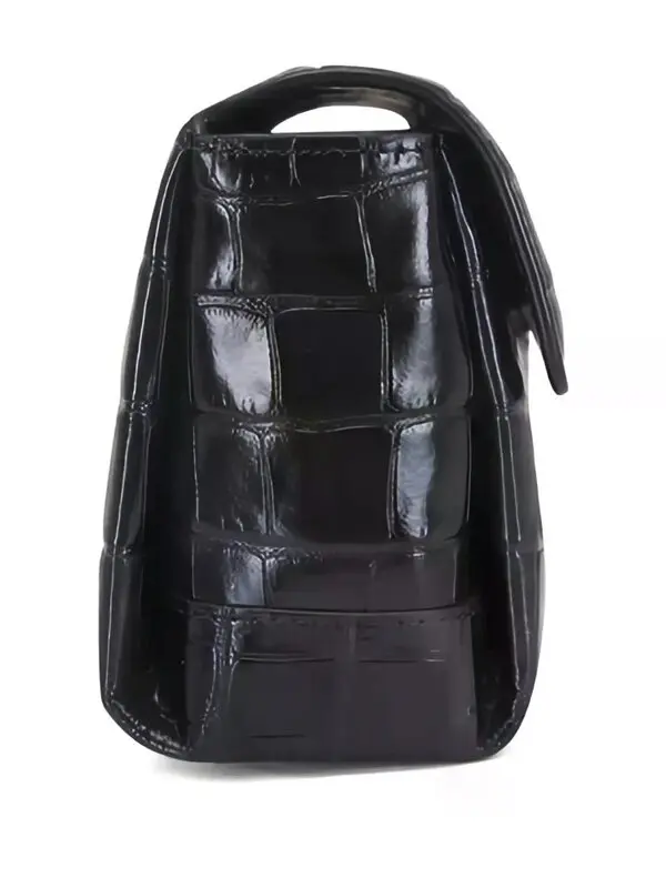 TOTEME Soft Croco-embossed T-clutch - Black