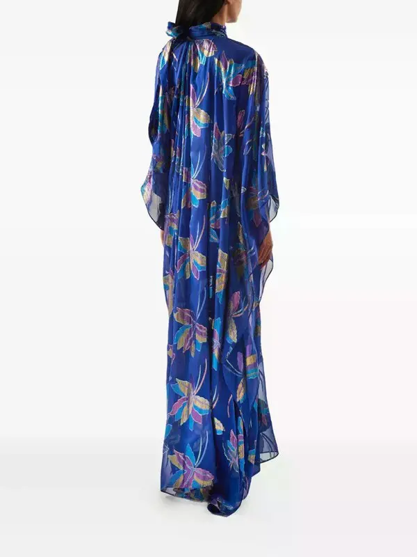 TALLER MARMO Stevie Bow-floral Maxi Kaftan