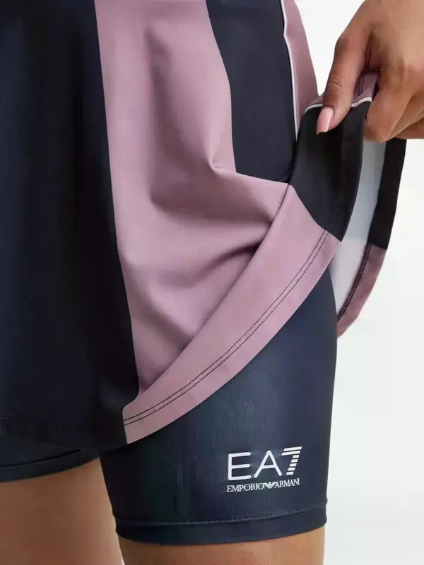 EA7 Colourblock Panelled Mini Skirt