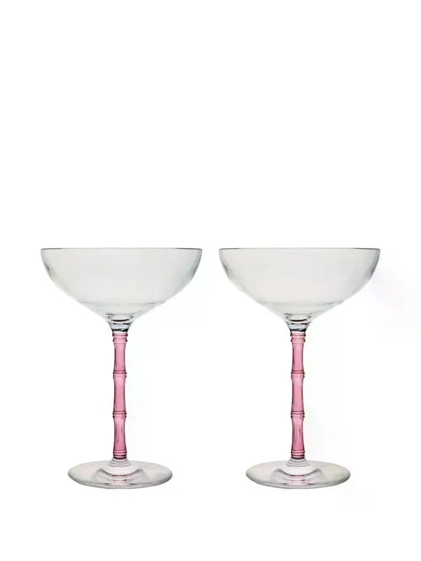 La DoubleJ Bamboo Coupe Glasses - Pink
