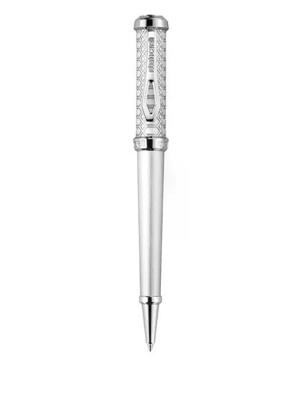 Roberto Cavalli Hexagonal-pattern Pen - Silver