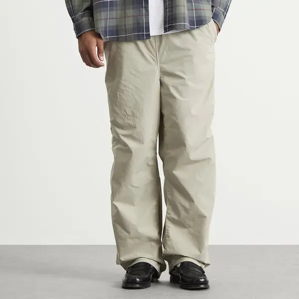 BEAMS Puckering Easy Trousers - Taupe