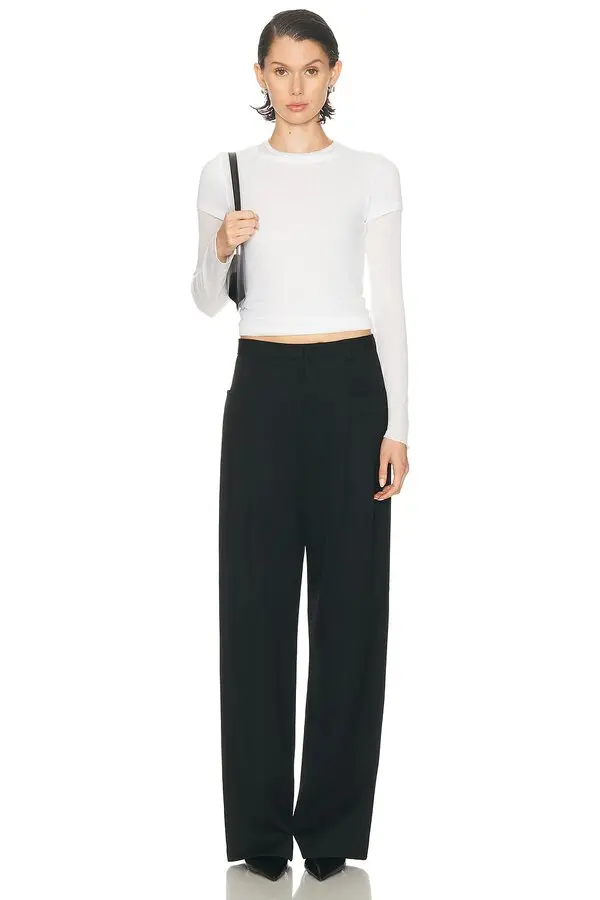 SKIMS Sheer Cotton Crewneck Standard Tee - Snow