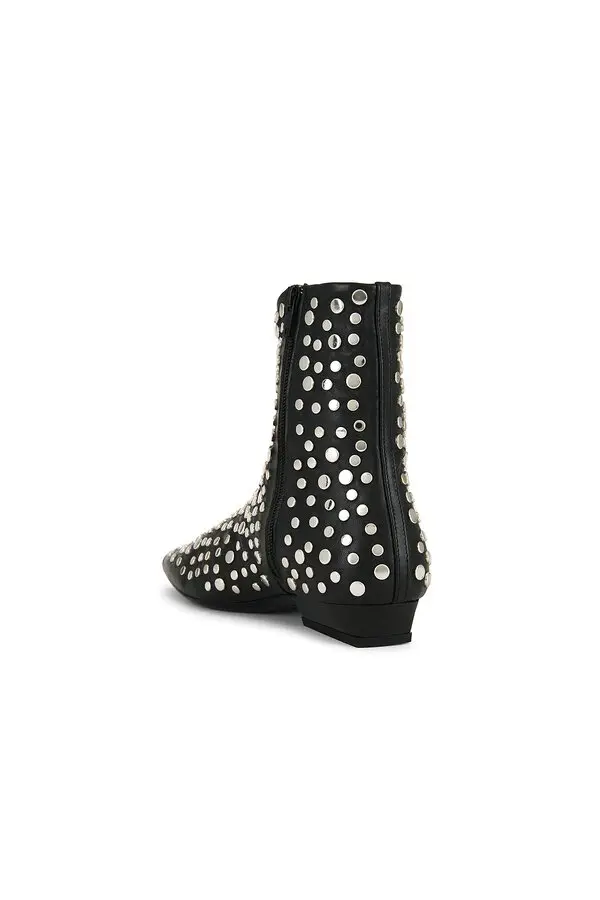 Staud Wally Flat Ankle Boot - Rivets