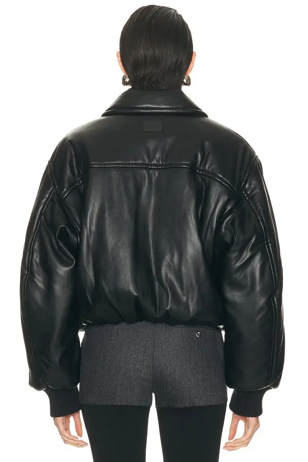 Acne Studios Onnea Crop Faux Leather Jacket