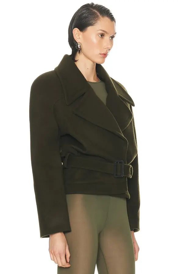 Stella McCartney Brushed Wool Short Coat