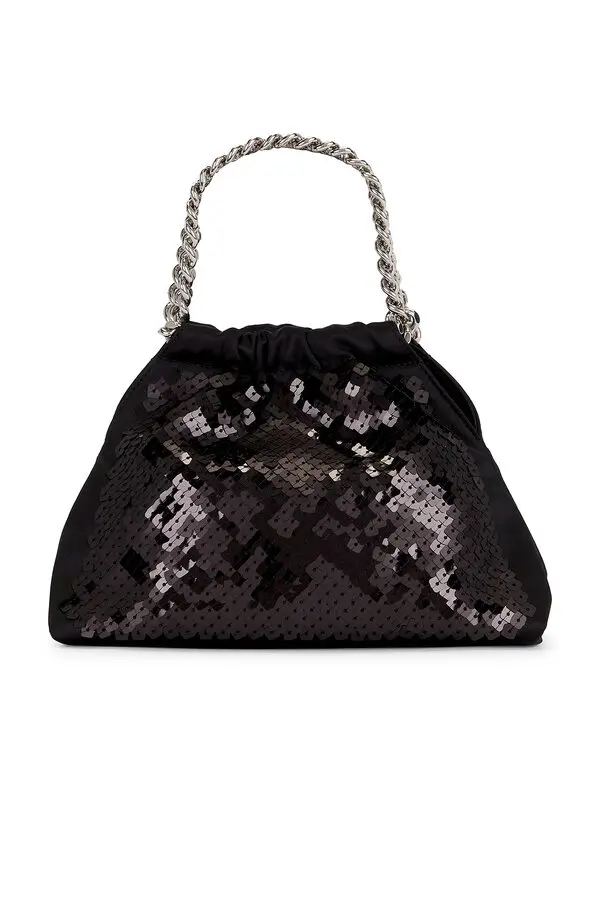 Stella McCartney Falabella Pixel Snake Sequins Embroidery Mini Drawstring Bag