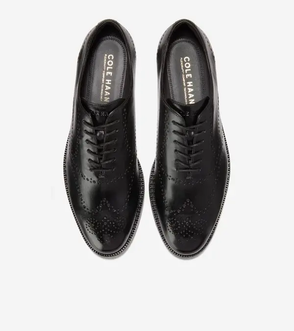 Cole Haan Ledley Grand Brogue Wingtip Oxfords - Black