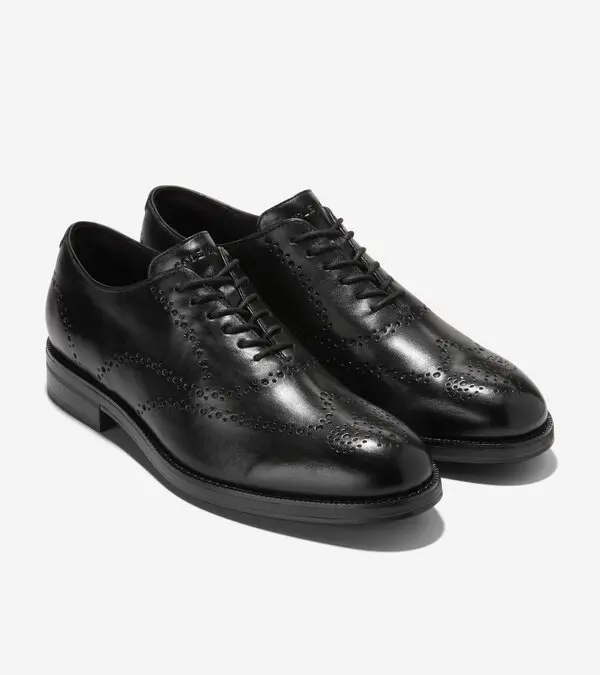 Cole Haan Ledley Grand Brogue Wingtip Oxfords - Black