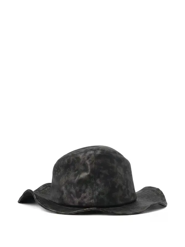 Yohji Yamamoto Ten Gallon Sheep-leather Hat - Black