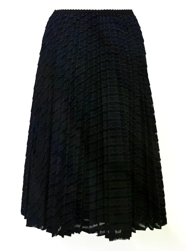N°21 Pleated A-line Midi Skirt