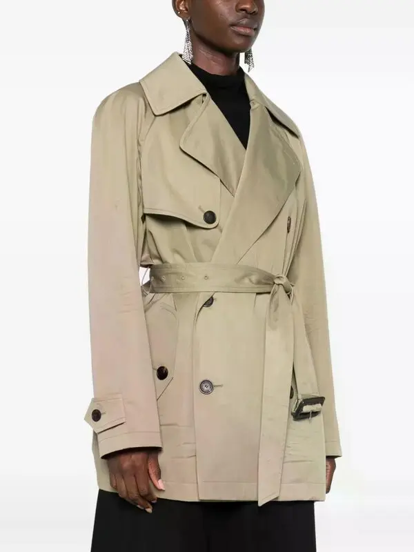 Balenciaga Belted Cotton Trench Coat - Neutrals