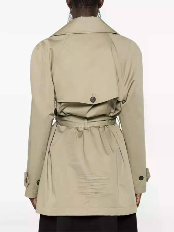Balenciaga Belted Cotton Trench Coat - Neutrals