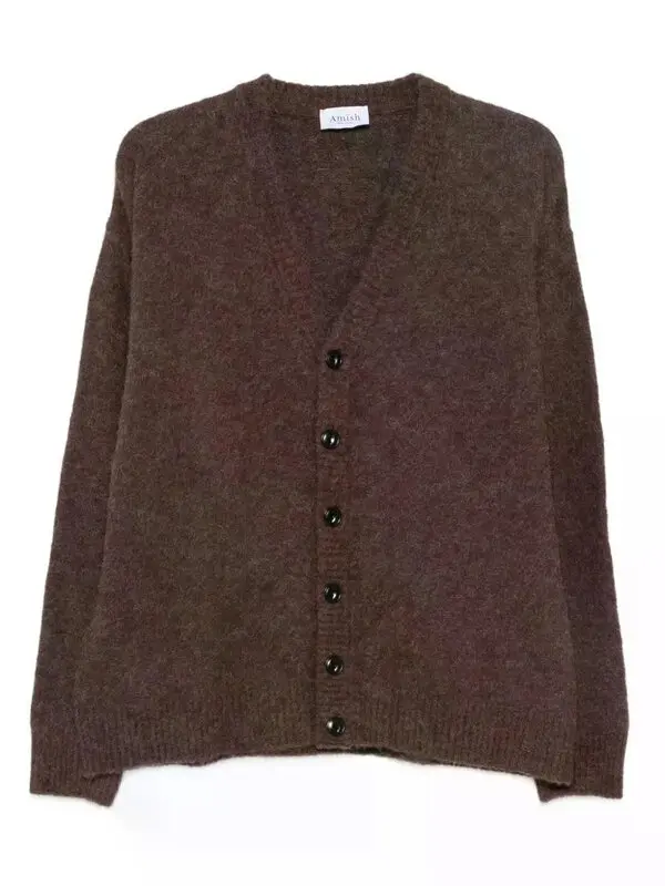 AMISH SUPPLIES V-neck Buttoned Cardigan