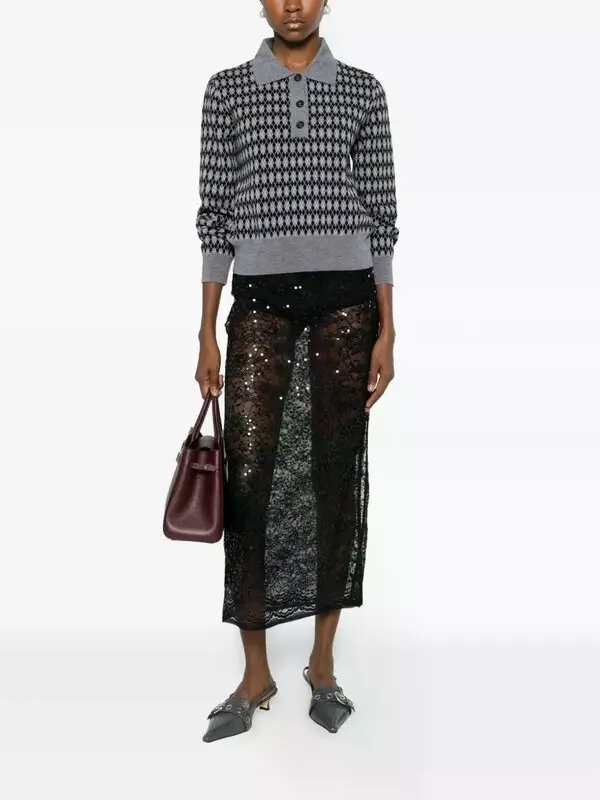 Patrizia Pepe Sequin Lace Skirt