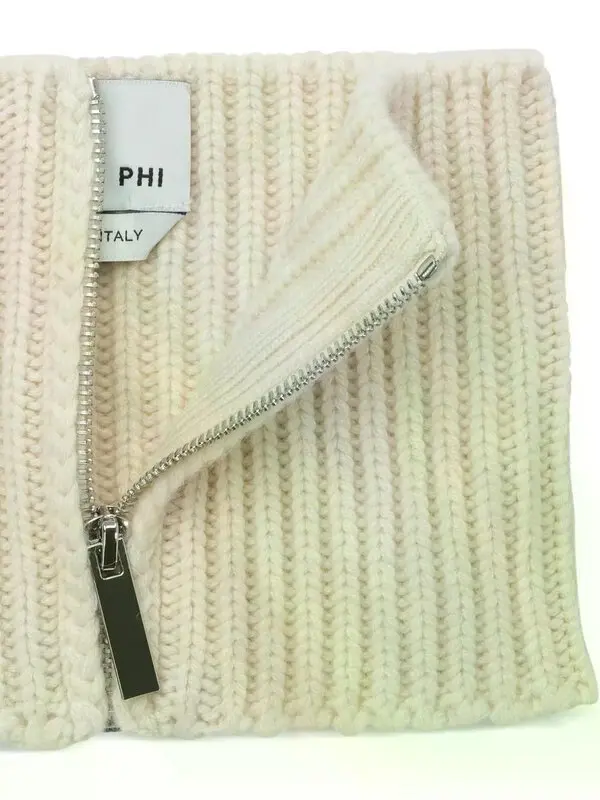 SA SU PHI Ribbed Zip-fastening Scarf - Neutrals