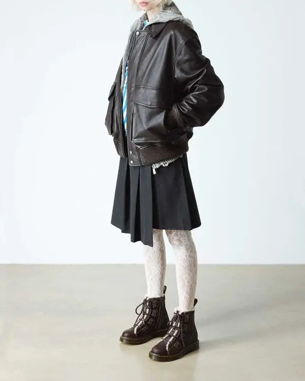 Dr. Martens 1460 Faux Fur Lined Leather Boots